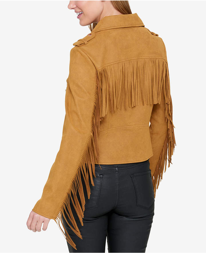 Tommy Hilfiger Fringe Moto Jacket, Created for Macy's - ShopStyle