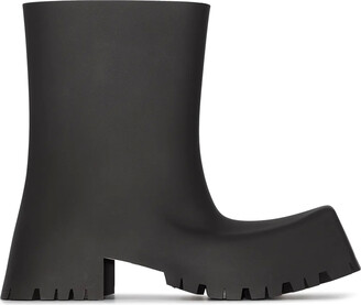 Balenciaga Trooper block-heel rubber boots - ShopStyle