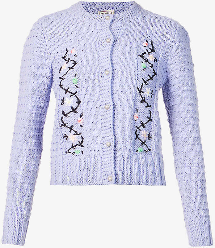Michaela Buerger Flora embroidery-embellished cotton and linen-blend ...