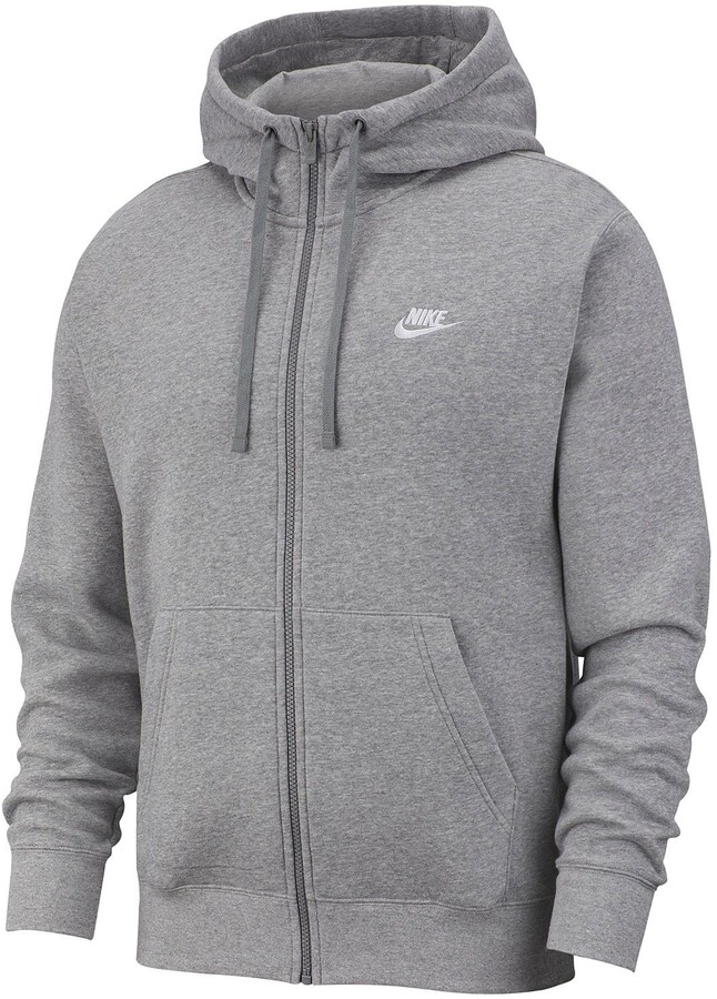 Nike Men's Club Zip-Up Logo Hoodie - ShopStyle