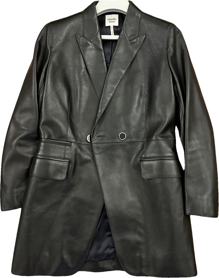 Hermes Leather jacket - ShopStyle
