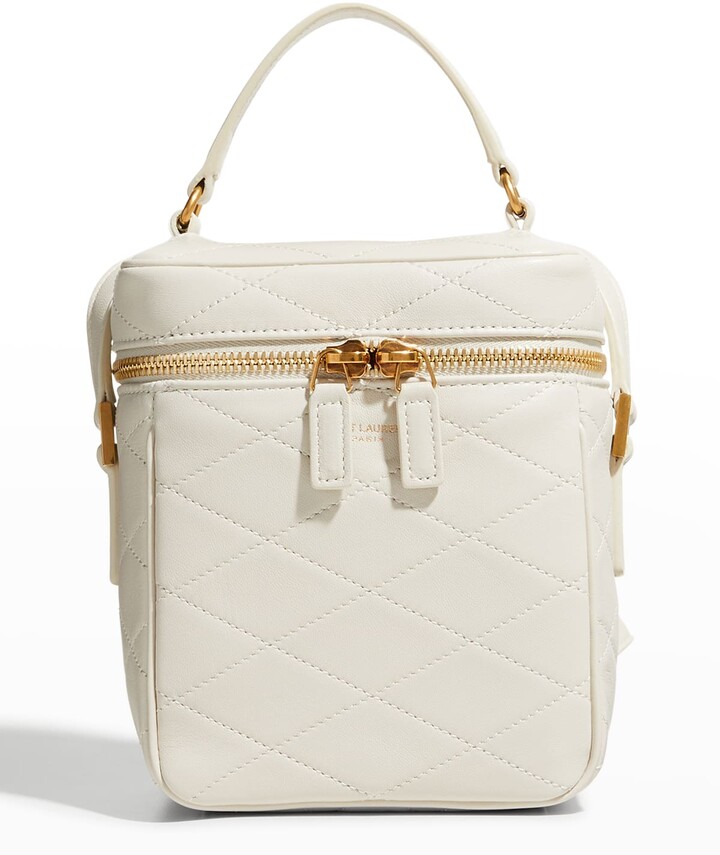 Saint Laurent Vanity Quilted Box Top-Handle Bag - ShopStyle