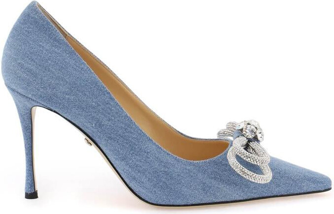MACH & MACH Mach e mach denim pumps with crystals - ShopStyle