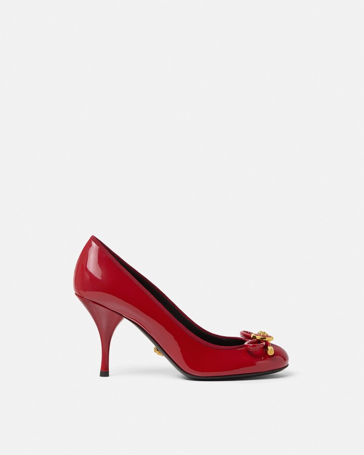Versace Opera Bow Patent Pumps - ShopStyle