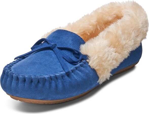Alpine Swiss Alpine Swi Leah Women Shearling Moccain Slipper Faux Fur ...