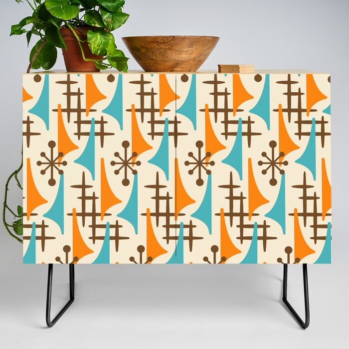 Society6 Retro 1950s Style Mid Century Modern Atomic Wing Pattern 422 ...