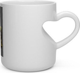 Printify Black Amara Heart Shape Mug 3.82x3.03x0.5 - ShopStyle