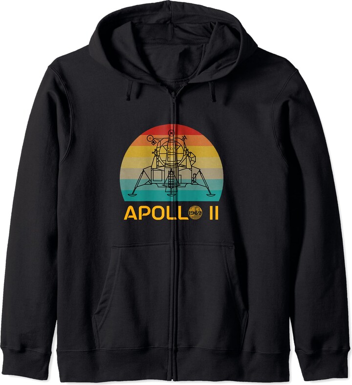 Retro Apollo 1969 Lunar Module Apollo 11 Moon Landing Zip Hoodie ...