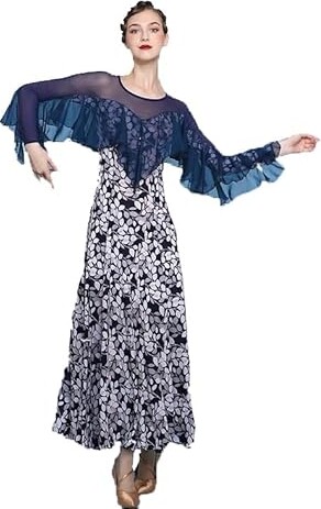 FLYBUG Ballroom Dance Training Dresses Modern Tango Dance Costume for ...