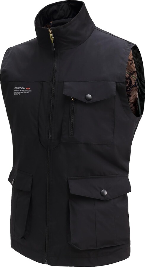 MeiLayM Men's Outdoor Summer Lightweight Multi-pockets Vest Men ...