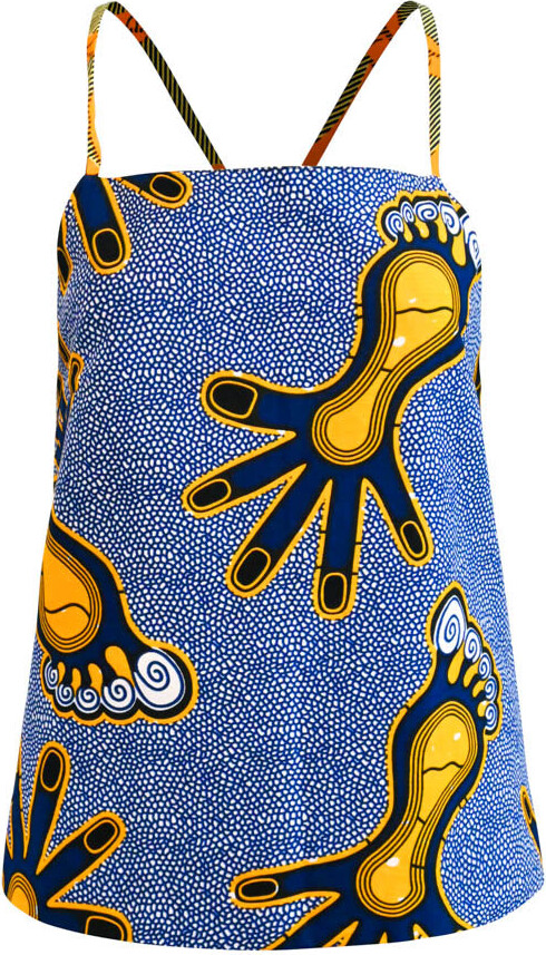 Oliveankara Kwento Open Back Reversible Spaghetti Strap Top Orange And ...