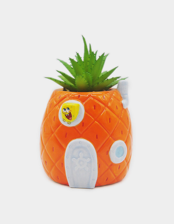 SpongeBob Pineapple 3D Sculpted Ceramic Mini Planter - ShopStyle Garden ...