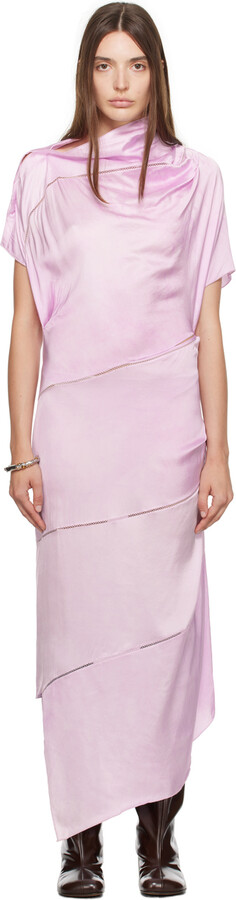 KIKO KOSTADINOV Pink Picot Laced Midi Dress - ShopStyle
