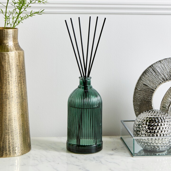 Dunelm Cassis & Cocoa Ribbed Glass Diffuser Green - ShopStyle Home ...
