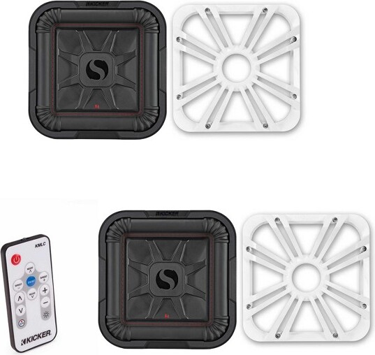 Kicker (2) 46L7T104 L7T L7-Thin 10-Inch (25cm) Subwoofer, Dual Voice ...