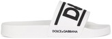 Dolce & Gabbana Logo-Print Rubber Slides - ShopStyle