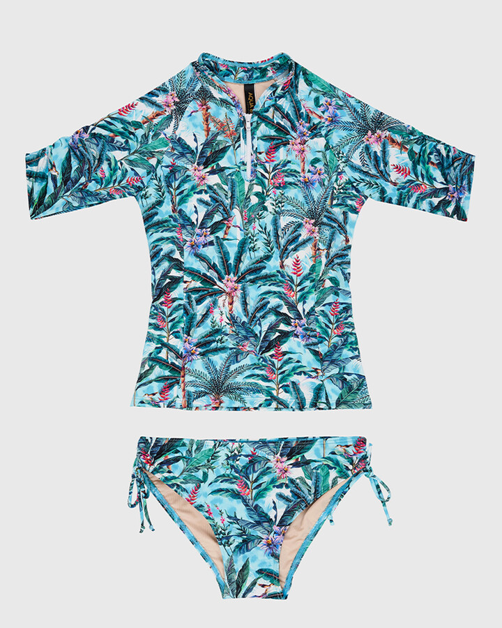 Aqua Blu Kids Girl's Multi Rash Vests - Muse Rash Vest Set - Teens ...