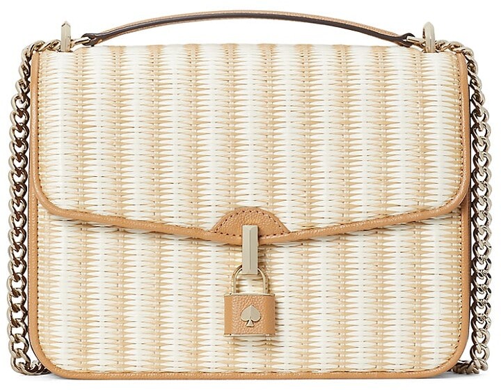 Kate Spade Large Locket Straw Crossbody Bag - ShopStyle