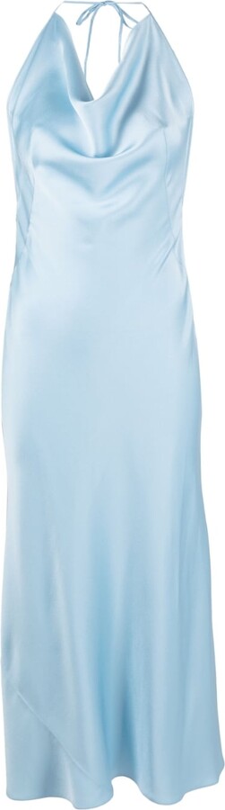 Del Core Cowl-Neck Satin Dress - ShopStyle