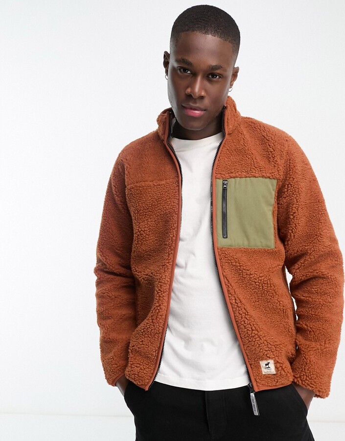 Fat Moose zip thru fleece in rust - ShopStyle Jumpers & Hoodies