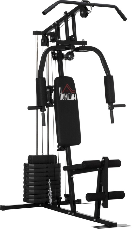 HOMCOM Multifunction Home Gym Machine with 45kg Weights for Full Body ...