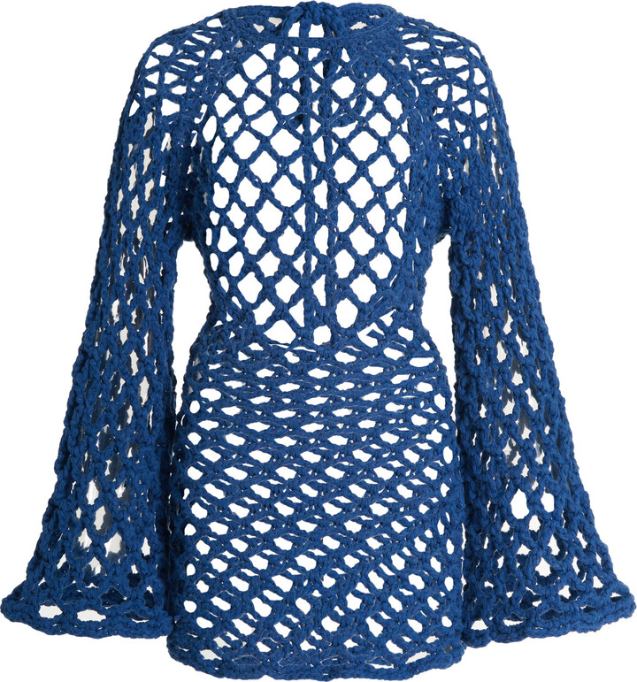 Nia Thomas Exclusive High Priestess Crochet Cotton Mini Dress - ShopStyle