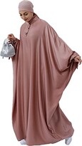 Suncolour Womens Muslim One-Piece Dress Islamic Dubai Maxi Dress Middle ...