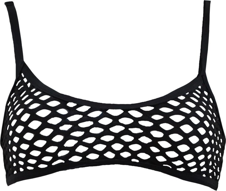 Hidden Beneath Women's Black Fishnet Bralette - ShopStyle Bras