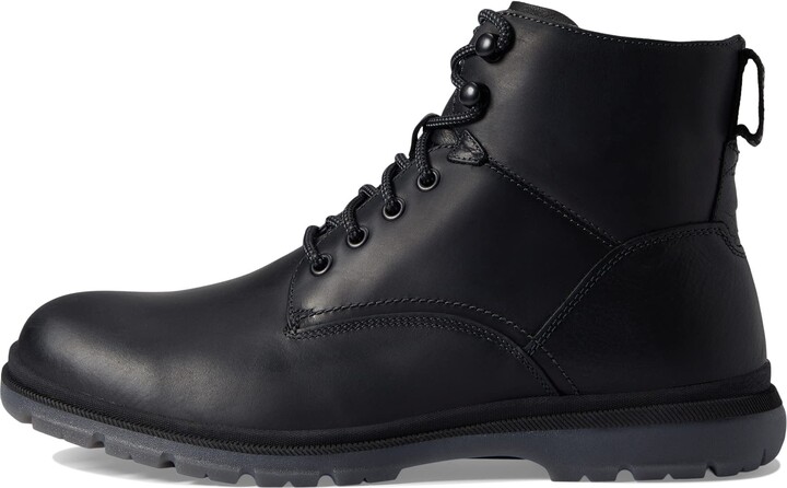 Florsheim Lookout Plain Toe Lace-Up Boot Black Crazy Horse 7 W (3E ...