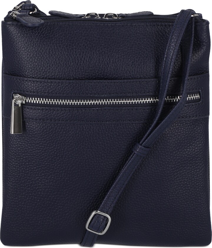 Giani Bernini Triple-Zip Pebble Leather Dasher Crossbody, Created for ...