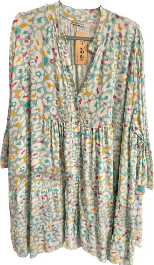 Miss Bold Summertime Fun Tiered Leopard Dress In Ocean - ShopStyle