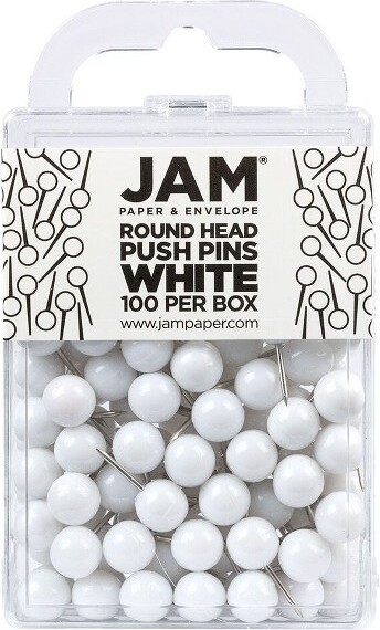 JAM Paper & Envelope JAM PAPER Colorful Push Pins - Round Head Map ...