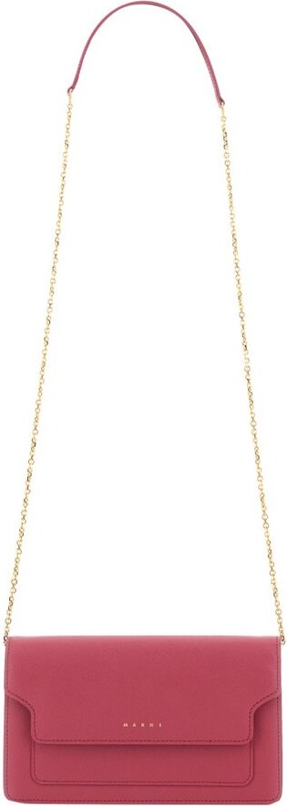 Marni Logo Printed Chain-Linked Crossbody Bag - ShopStyle