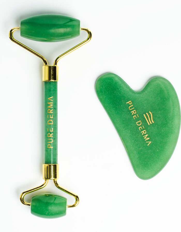 Pure Derma London Jade Gua Sha & Roller Set - ShopStyle