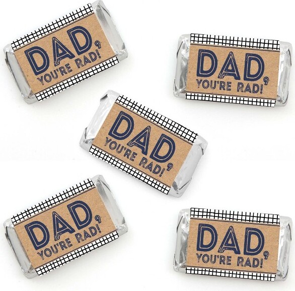 Big Dot of Happiness My Dad is Rad - Mini Candy Bar Wrapper Stickers ...