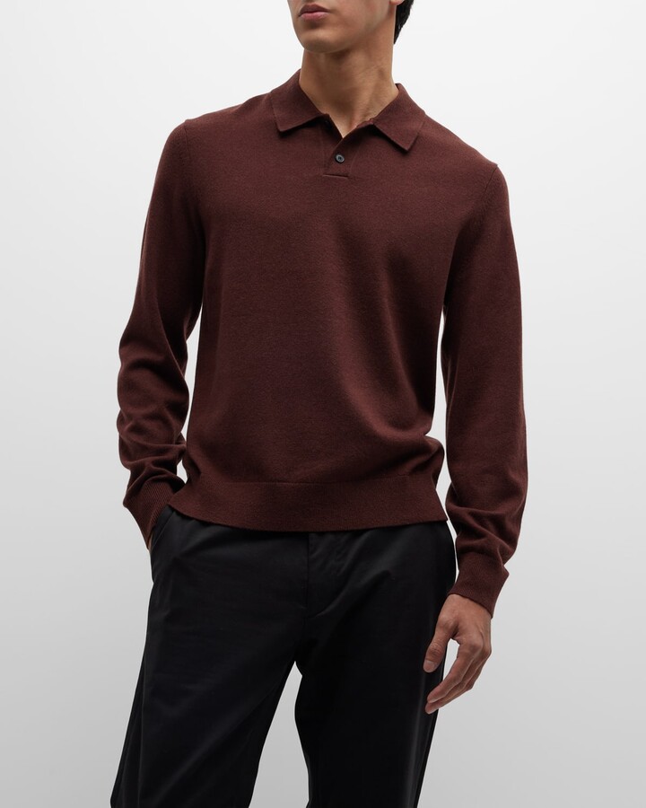 Theory Men's Toby Wool-Cashmere Polo Shirt - ShopStyle Cashmere Sweaters