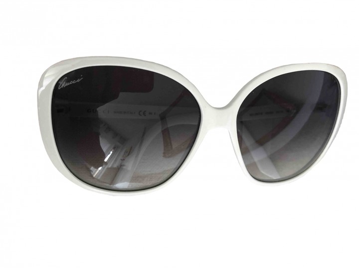 Gucci White Plastic Sunglasses - ShopStyle