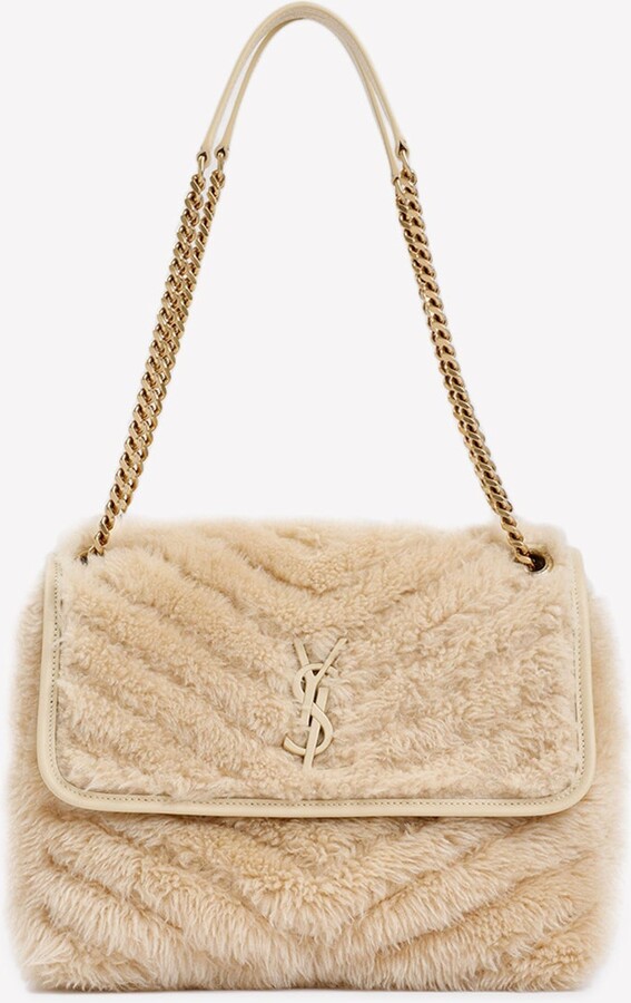 Saint Laurent Shearling Niki Shoulder Bag - ShopStyle