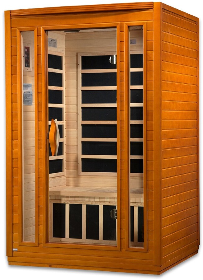 Dynamic Saunas San Marino Elite 2-Person Ultra Low Emf (Under 3Mg) Far Infrared Sauna Natural ...