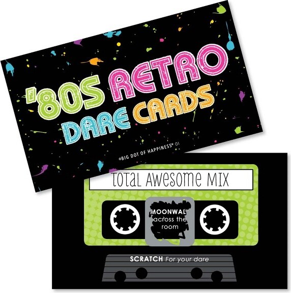 Big Dot of Happiness 80's Retro - Totally 1980s Party Game Scratch Off ...