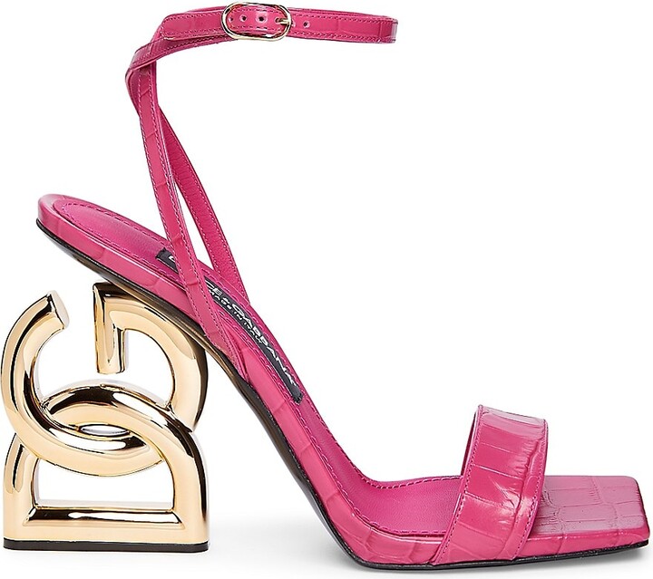 Dolce & Gabbana Pop 75 Croc-Embossed Leather Mules - ShopStyle