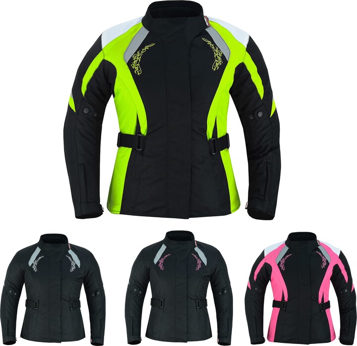 PROFIRST Women Motorbike Jacket - Ladies Motorcycle Armored Textile ...