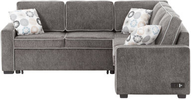 Ebern Designs Talcott Modern Sofa 83" L-Shaped Pull Out Sofa Bed ...