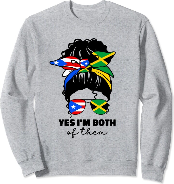 Proud Half Jamaican And Puerto Rican Apparel Co. Afro Half Jamaican And ...