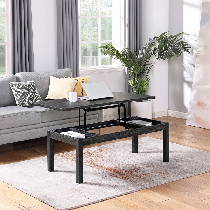 Global Pronex Rectangular Lift Top Coffee Tables with Rising Tabletop ...