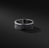 David Yurman Streamline Three Row Band Ring With Pave Black Diamonds ...