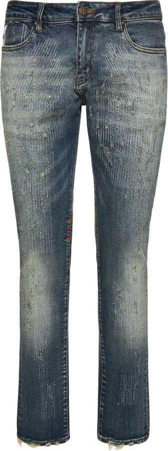 LIFTED ANCHORS Thrashed Essential denim jeans - ShopStyle