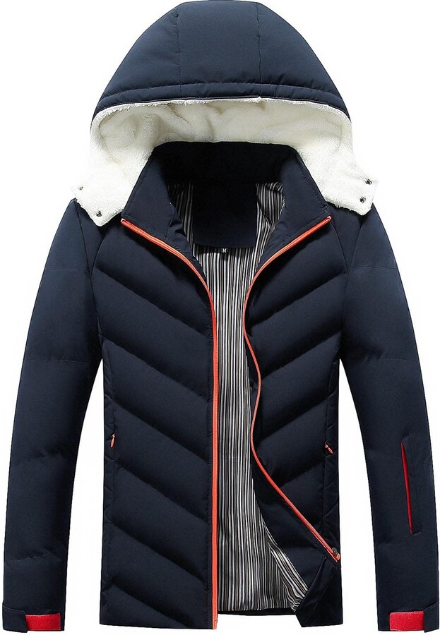 Generic Men's Winter Jacket Work Utility Outerwear Fleece Lined ...