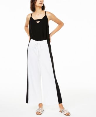 Bar III Cross Band Tank Top Colorblocked Wide Leg Pants Created For ...