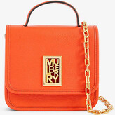 Mulberry Sadie Square typography-lock grained-leather cross-body bag ...